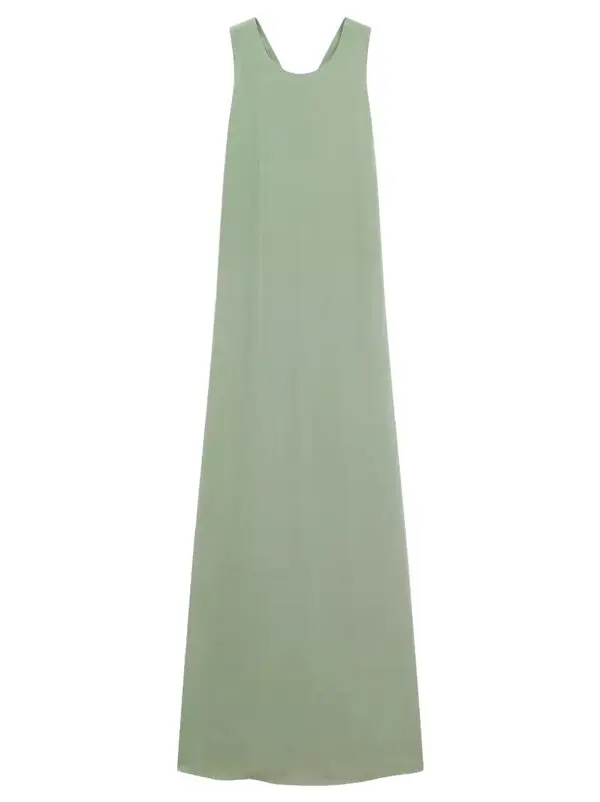 Aspesi Tie Back Maxi Dress - Green