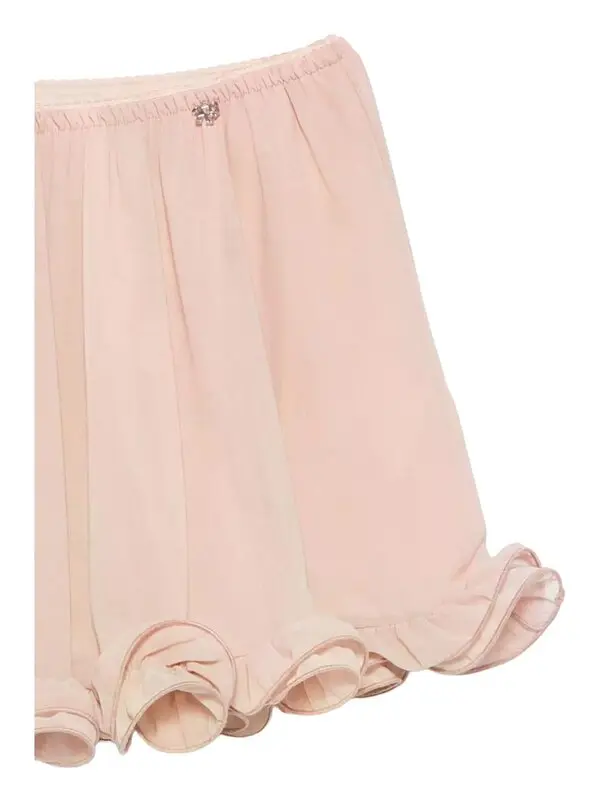 ANIYE BY Tessa Ruffled-trim Pleated Skirt - Pink