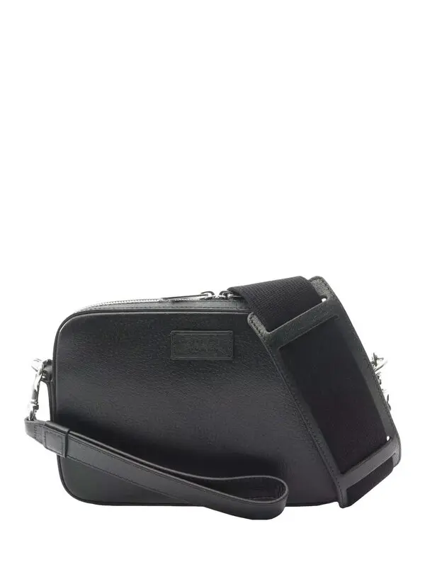 Gucci Small Gg Leather Camera Bag - Black