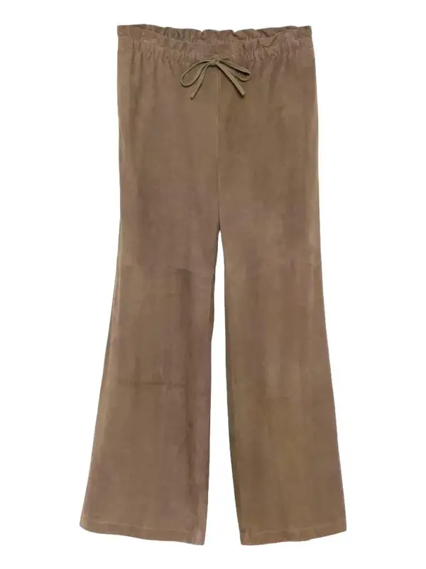 JAMES PERSE Suede Paperbag Trousers - Neutrals