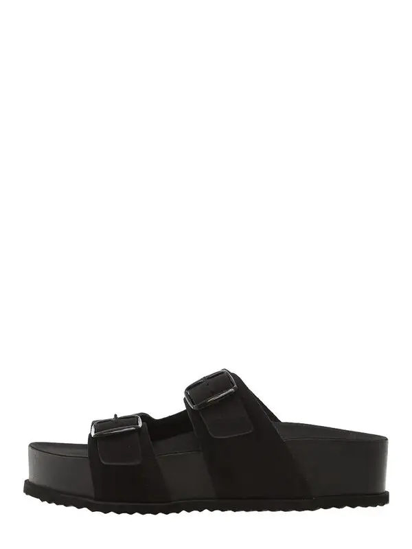 Geox Buckle-strap Platform Sandals - Black