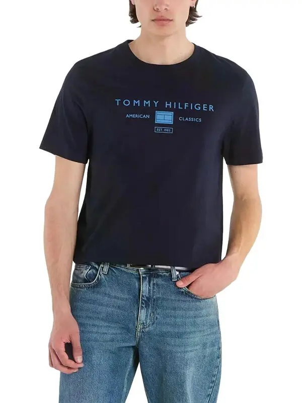 Tommy Hilfiger Logo-print Cotton T-shirt - Blue