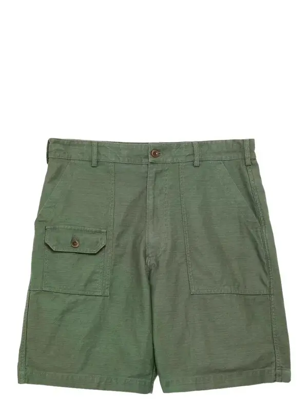 Engineered Garments Patch-pocket Cotton Shorts - Green
