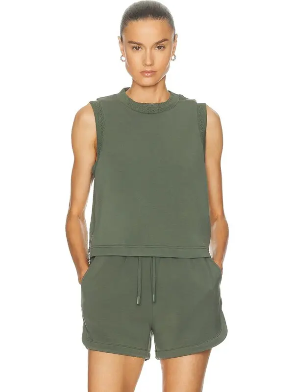 Varley Shea Crop Tank Top - Thyme