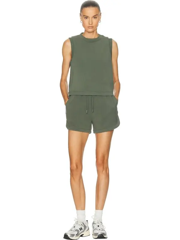 Varley Shea Crop Tank Top - Thyme