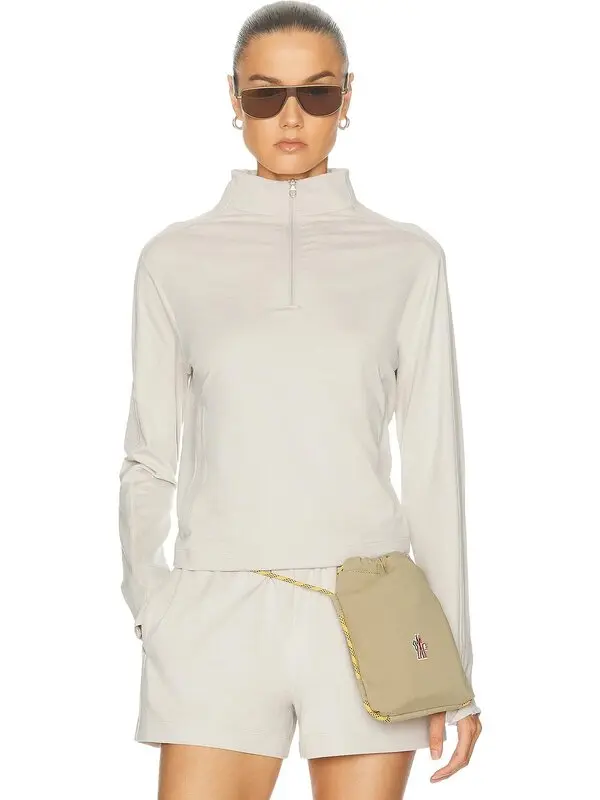 Varley Lamia Half Zip Sweatshirt - Pebble Marl