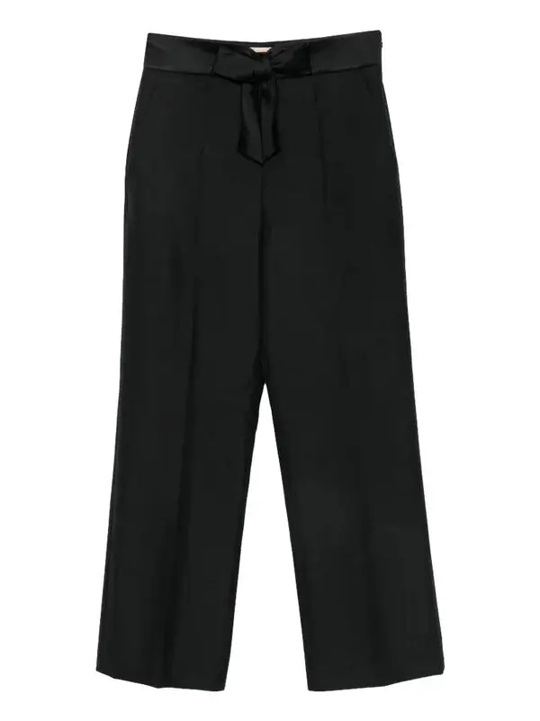 Valentino Garavani Bow-detail Tailored Trousers - Black
