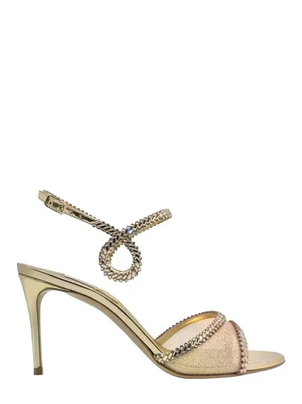 Casadei Josephine Crystal-embellished Heeled Sandals - Gold