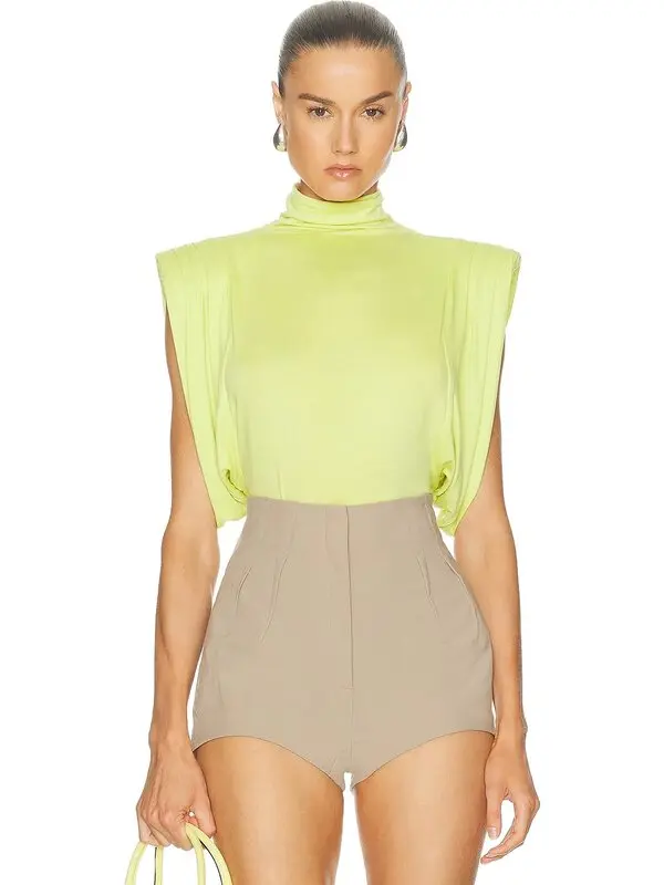 MUGLER Tank Top - Pale Acid Lime