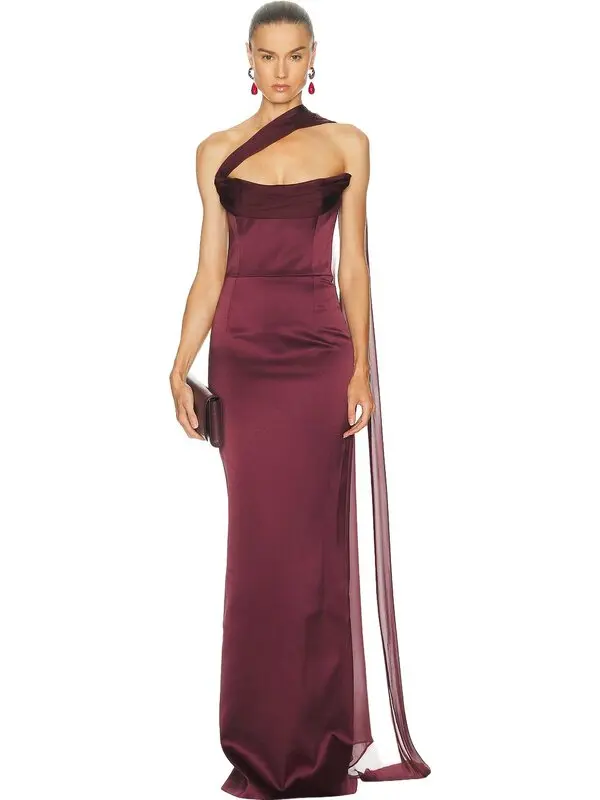 THE NEW ARRIVALS ILKYAZ OZEL Julietta Gown - Blood Moon