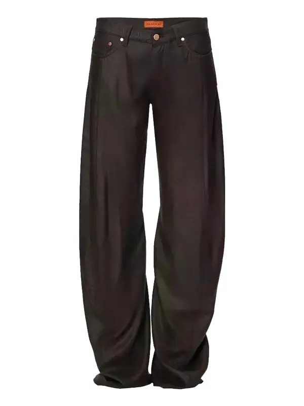 NO44 Reyna Pocket Wide-leg Jeans - Brown