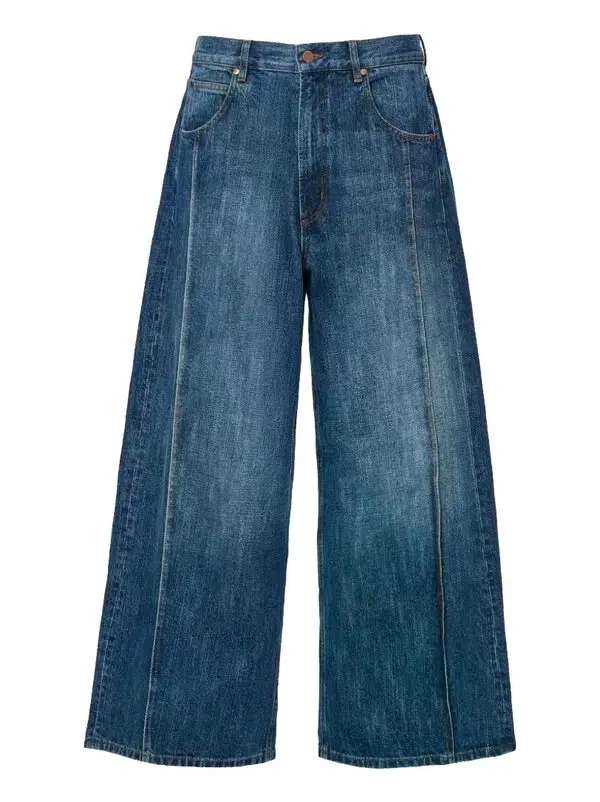NO44 Nari Seam-detail Jeans - Blue