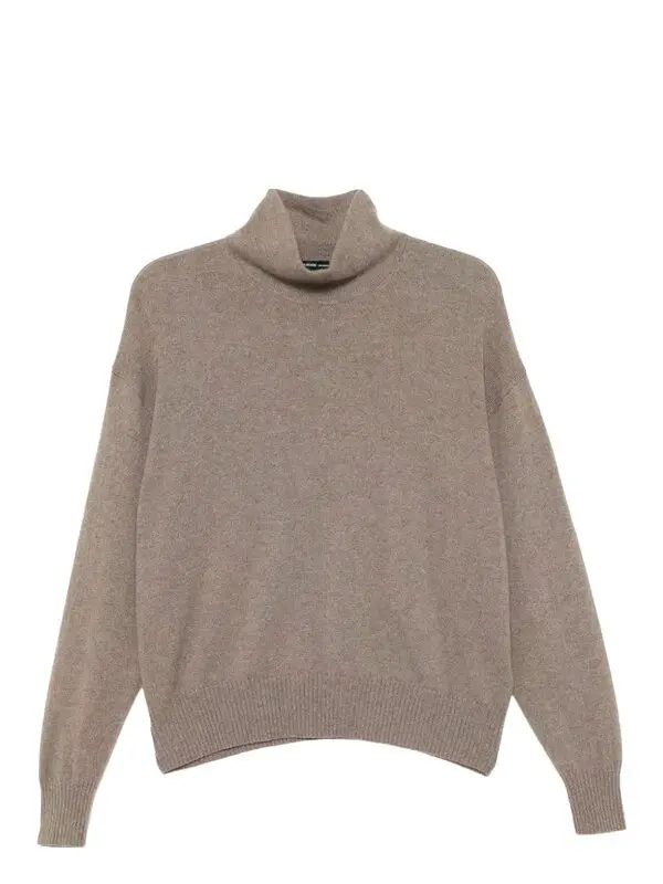 JAMES PERSE Cashmere Funnel-neck Sweater - Brown