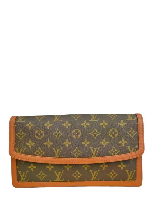 LOUIS VUITTON 1997 Monogram Dame Gm Clutch - Brown