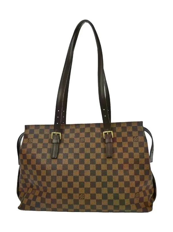 LOUIS VUITTON 2005 Chelsea Damier Tote Bag - Brown