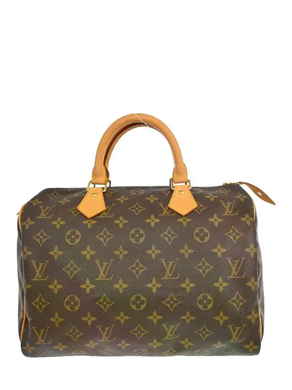 LOUIS VUITTON 2001 Speedy 30 Monogram Tote Bag - Brown
