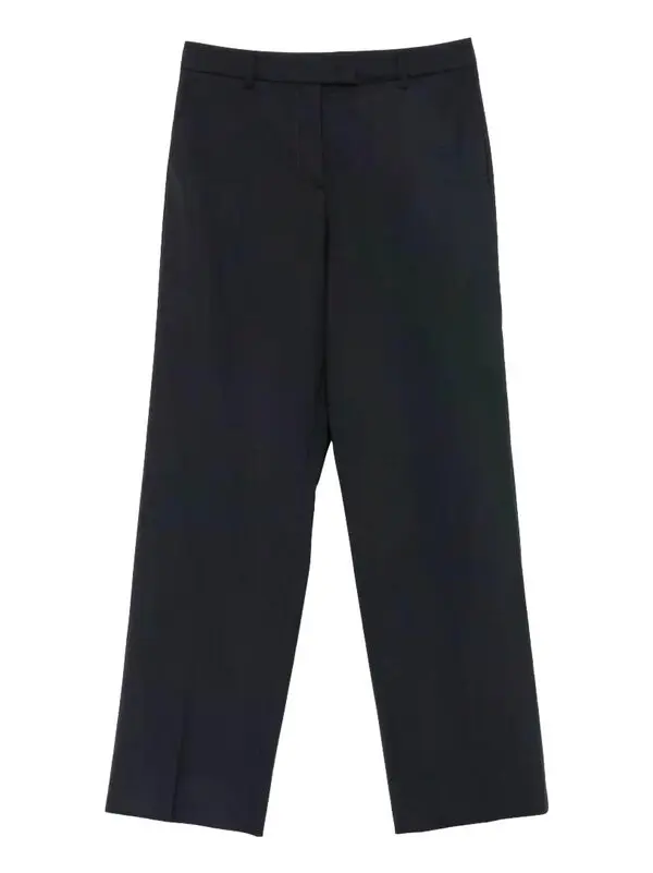 MANUEL RITZ Tailored Trousers With Pressed Creases - Blue