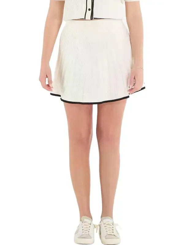 Guess Logo-embroidered A-line Skirt - White