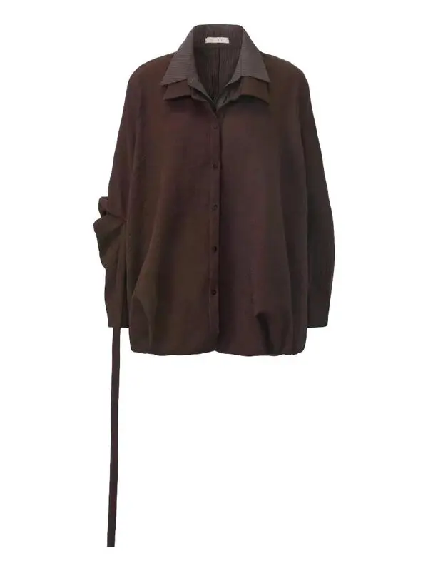 ILI NODE Cassius Layered-collar Jacket - Brown