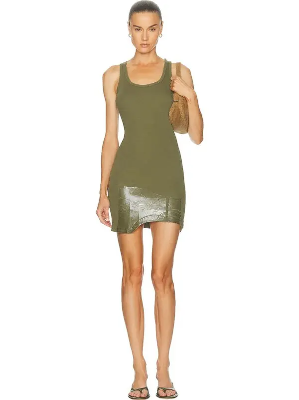 MAISON MARGIELA Mini Tank Dress - Olive