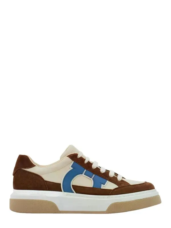 FERRAGAMO Gancini Low-top Sneakers - Neutrals