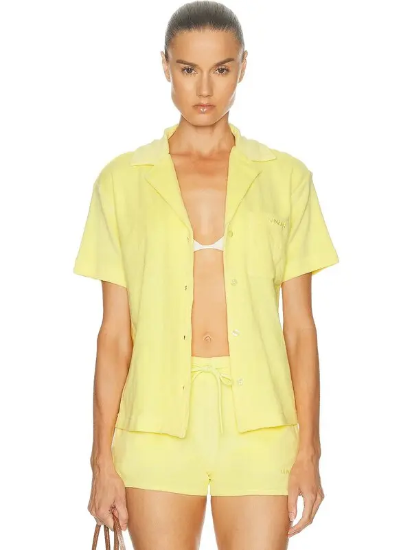 Hunza G Towelling Resort Top - Butter