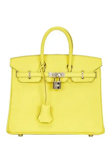 Hermès Epsom Birkin 25 Handbag - Lime