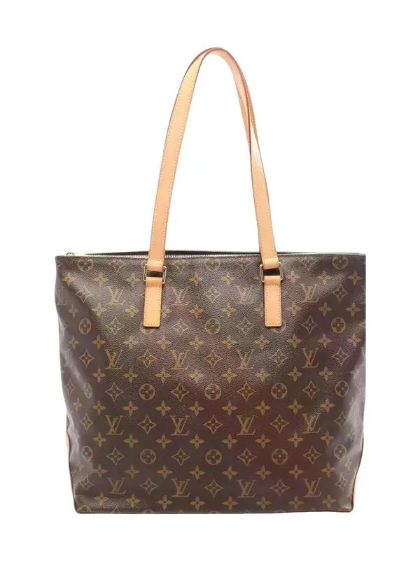 LOUIS VUITTON 2007 Monogram Cabas Mezzo Tote Bag - Brown