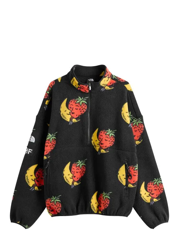 The North Face X Sky High Farm Sherpa Fleece 1/2 Zip - Tnf Black/strawberry Moon Print