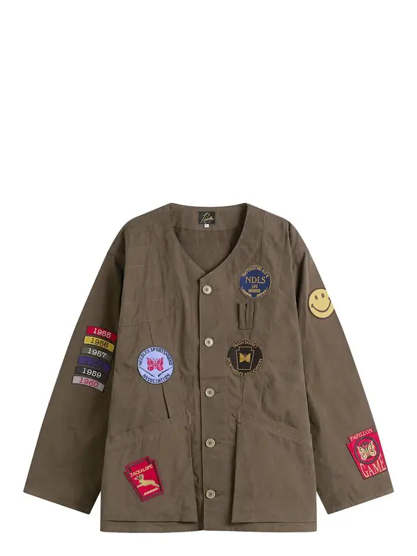 Needles Waxed Cloth Shooting Jacket - Brown