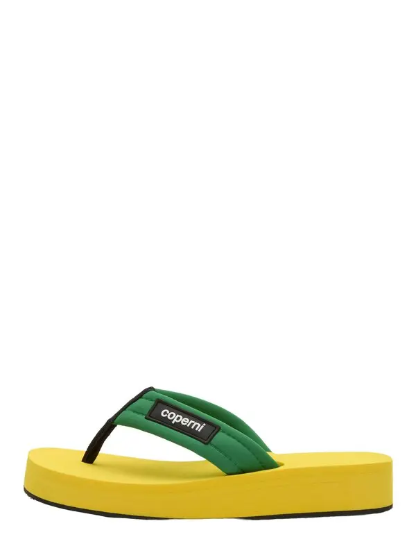 Coperni Foam Flip Flops - Green-yellow
