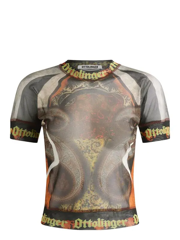 Ottolinger Printed Mesh T-shirt - Paisley