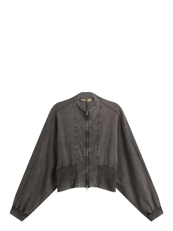 KNWLS Haze Zip-up - Washed Black
