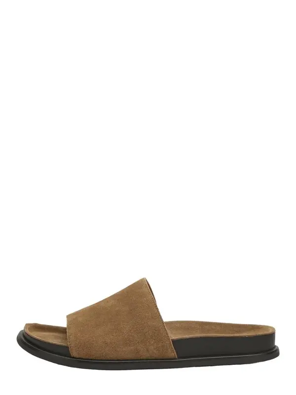VAGABOND SHOEMAKERS Effie Suede Slide Sandal - Dark Sand