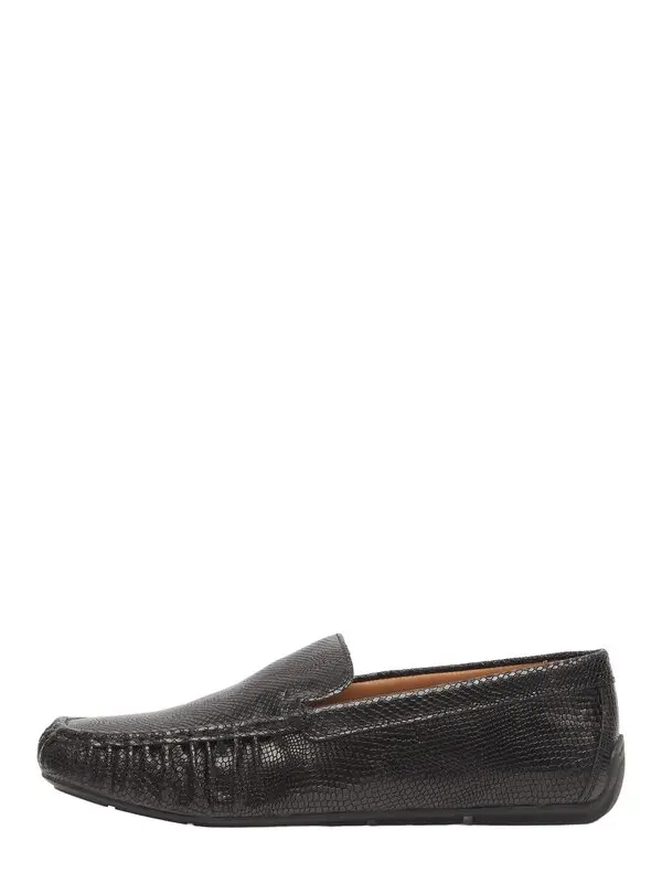 VAGABOND SHOEMAKERS Mika Embossed Leather Boat Shoe - Black