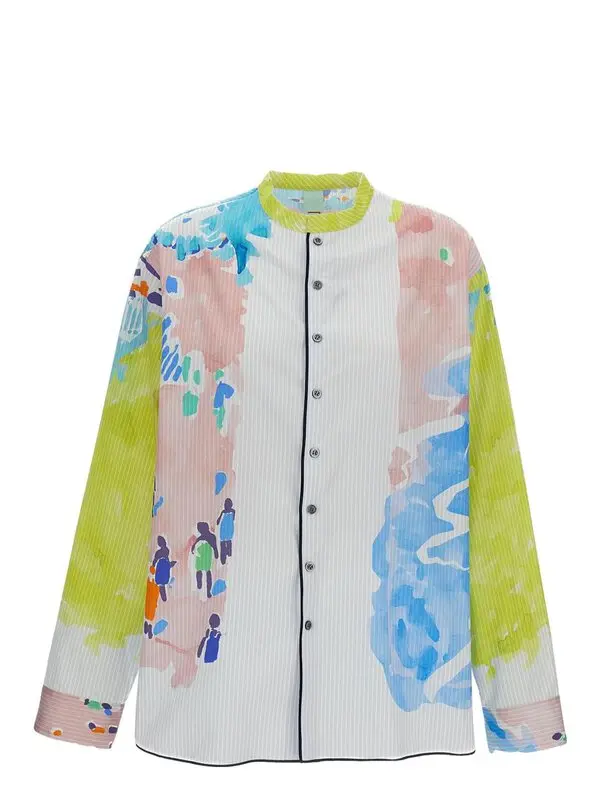 ROHKA Long Sleeve Printed Shirt - Multicolor