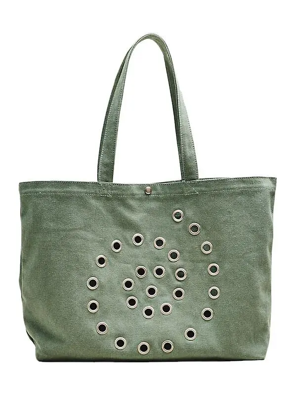 DAMSON MADDER Rae Eyelet Tote - Mint