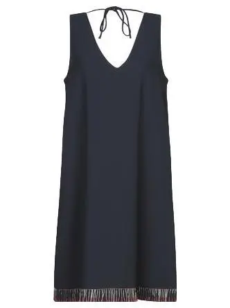 Emporio Armani Mini Dress With Contrasting Applications - Blue