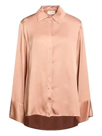 VICOLO Satin Shirt With Classic Collar - Pink
