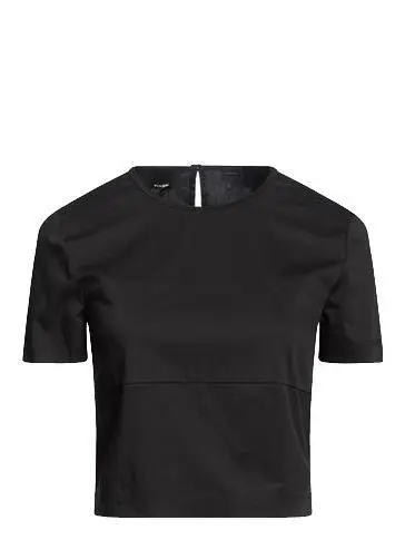 Pinko Jersey Top With Button And Zipper Fastenings - Black