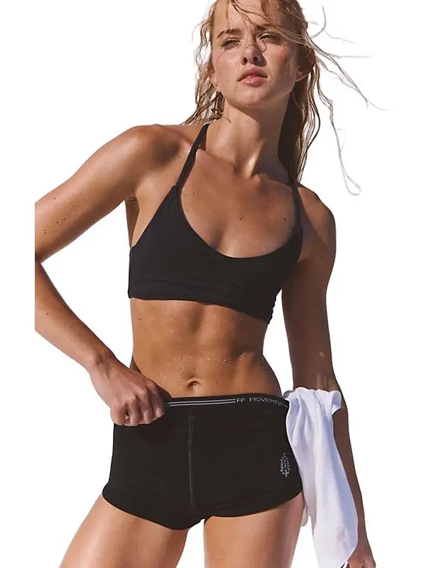 Free People Epic Mini Scoop Bra - Black
