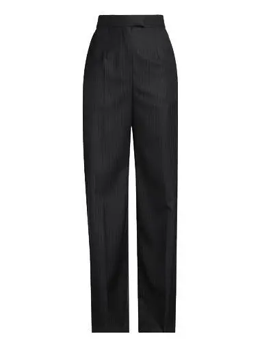 Alexander McQueen Wide-leg Pinstriped Wool Pants - Black