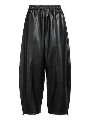 Pinko Coated Wide-leg Pants - Black