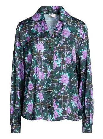 Liu Jo Floral-print Satin Shirt - Green