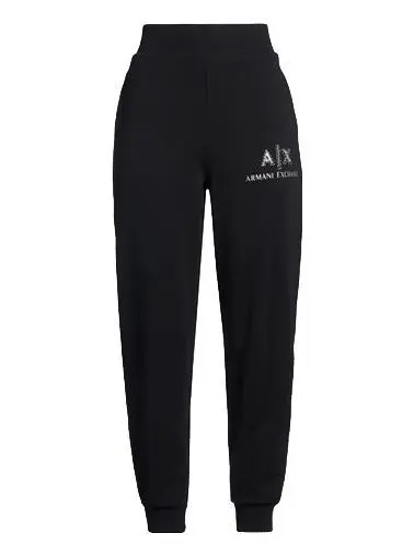 Armani Exchange Cotton Track Pants - Black