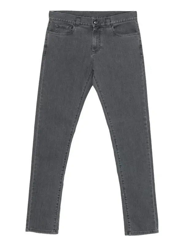 Canali Logo-patch Jeans - Grey