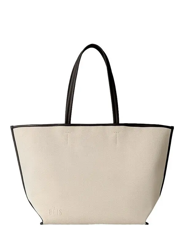 BEIS The Leather Trim Tote - Espresso