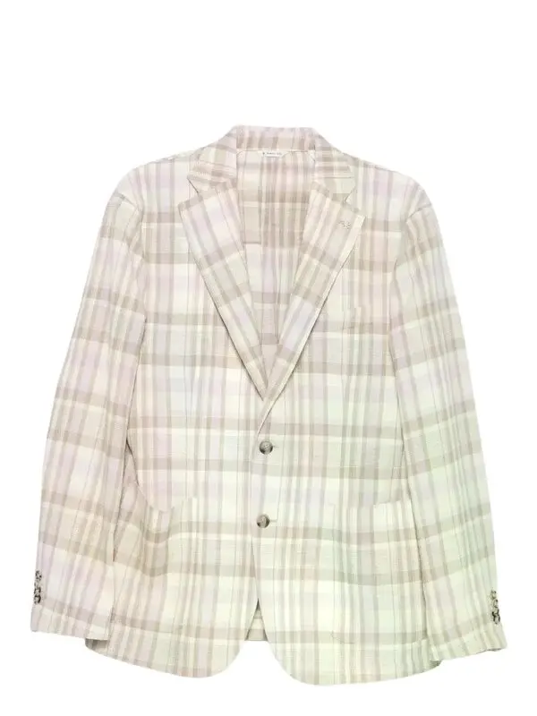 MANUEL RITZ Nuvola Check-pattern Jacket - Neutrals
