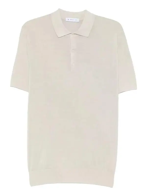 MANUEL RITZ Fine-knit Polo Shirt - Neutrals