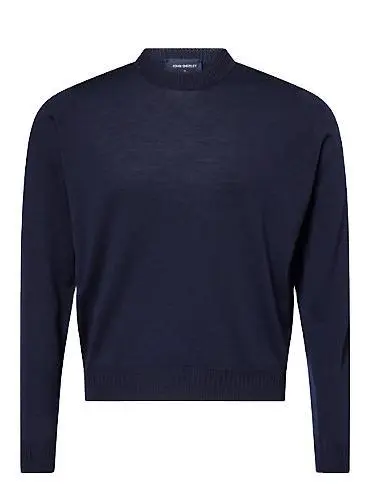 John Smedley X Bill Nighy Crew Neck Merino Wool Jumper - Midnight/ntm